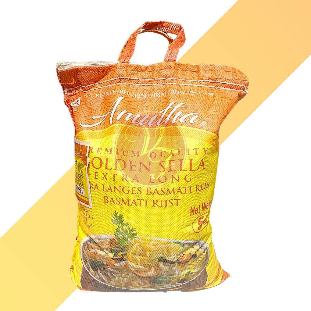 Basmati Rice Extra Long von Amutha (Golden Sella) 5 kg - Aromatischer ...